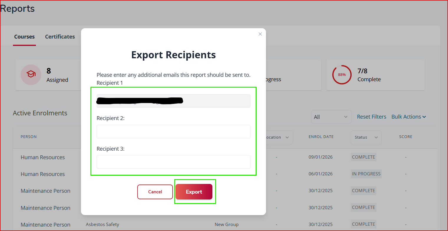 How to export and download Courses details in an Excel sheet report ...